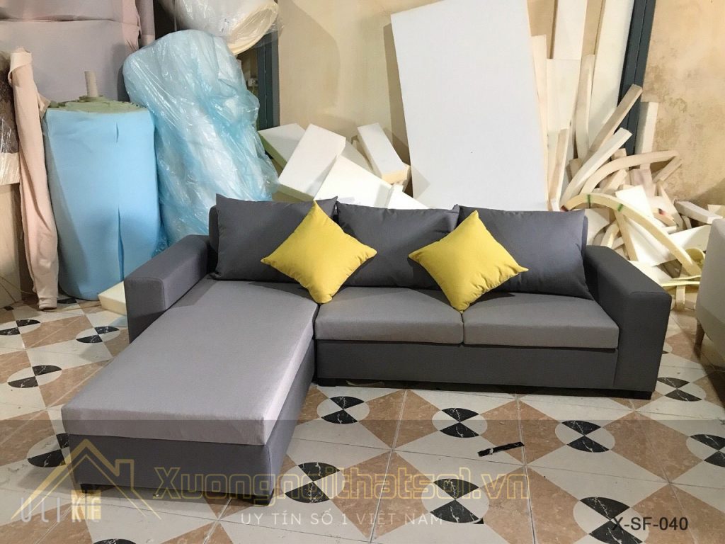 Mẫu Sofa Nỉ Chữ L Hiện Đại X-SF-040 - Xưởng nội thất uy tín số 1 Việt Nam